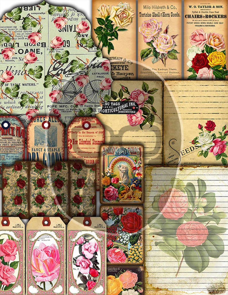 Ephemera Bundle Printable Journal Bundle 22 50pg Digital - Etsy
