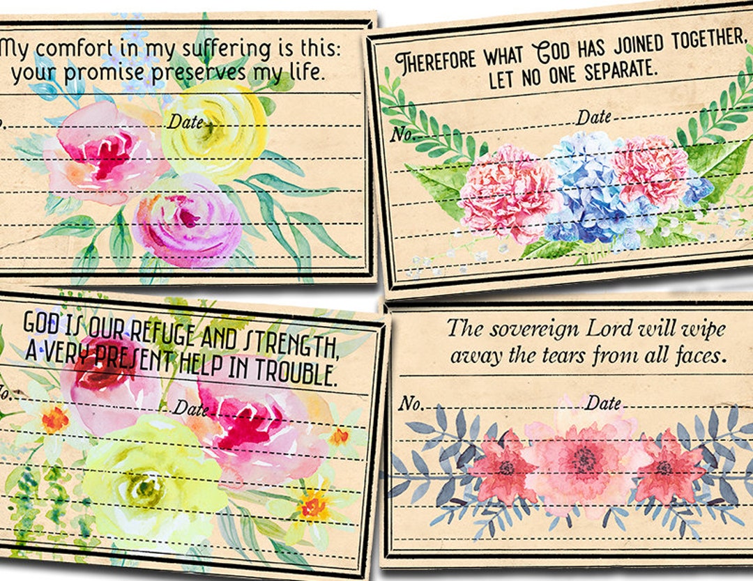 Grief Bible Verse Cards, Scripture Journal Printable -3pg Digital ...