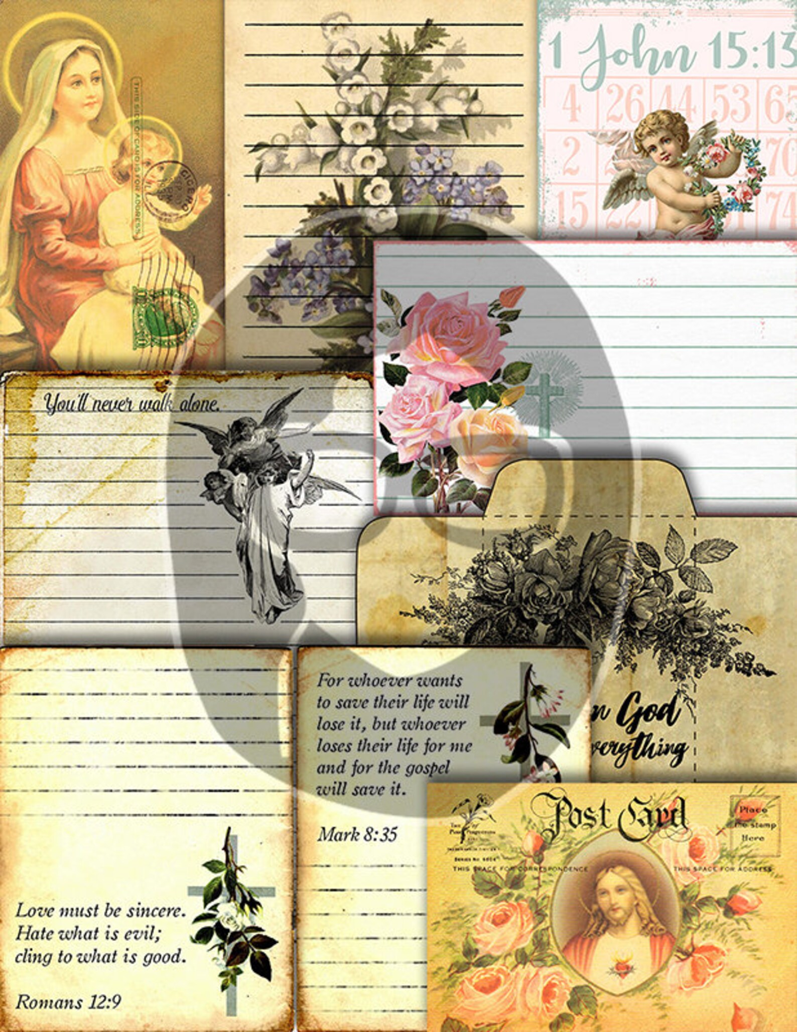 Scripture Journal Printable Religious Quotes 39pg Digital - Etsy