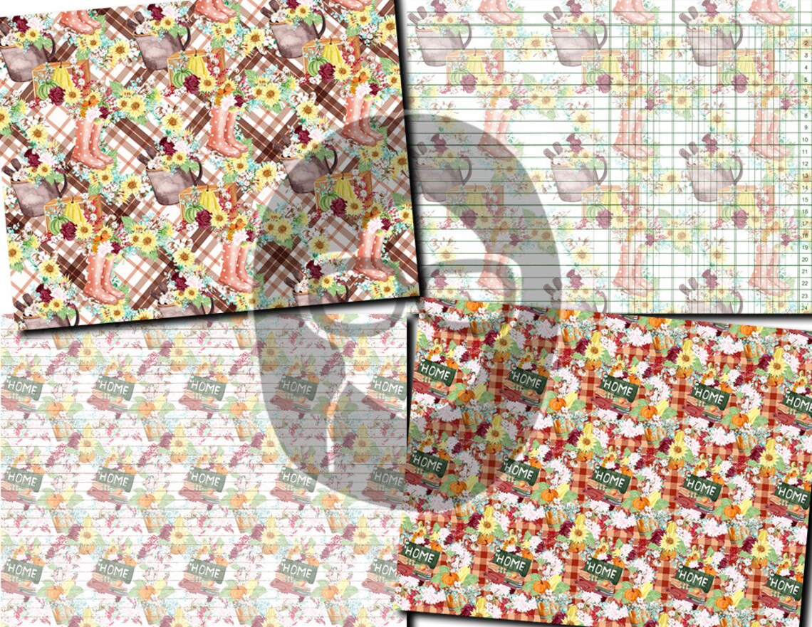 Fall Digital Paper Autumn Journal Printables 20pg Digital - Etsy