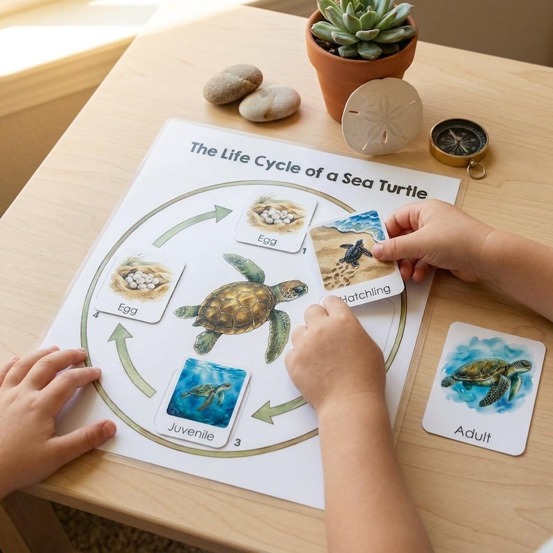 Montessori Ocean Activity Unit | Ages 2-6 | Sea Turtle Life Cycle ...