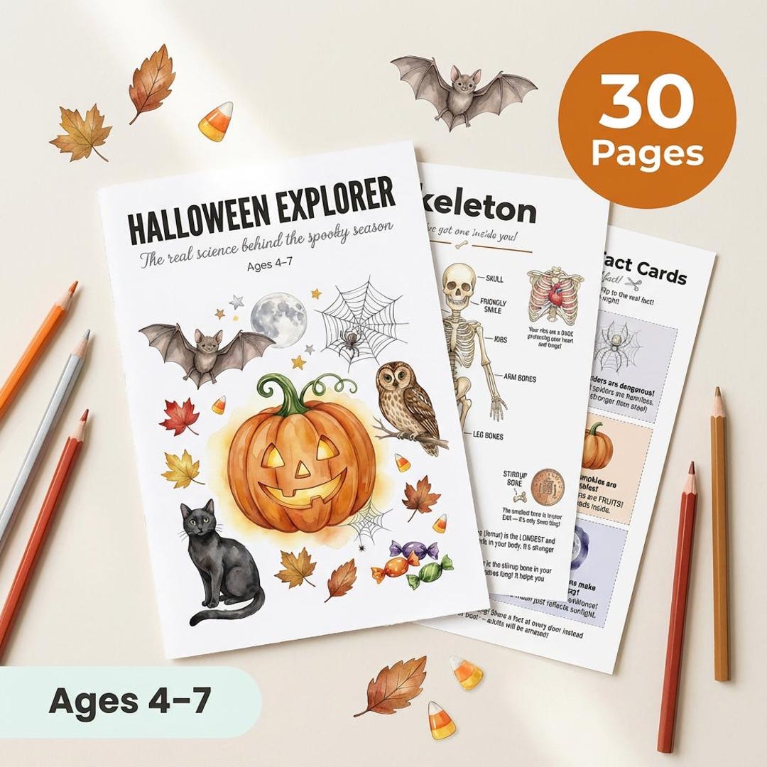 Halloween Science Explorer Printables | Bats, Spiders, Skeletons (ages ...