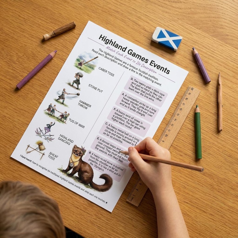 Scottish Highlands Worksheets | Kids Ages 4-7 | Highland Cow Puffin ...