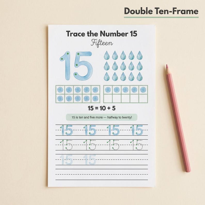 Number Tracing Worksheets 1-20 | Preschool Math | Ages 3-5 | Counting ...