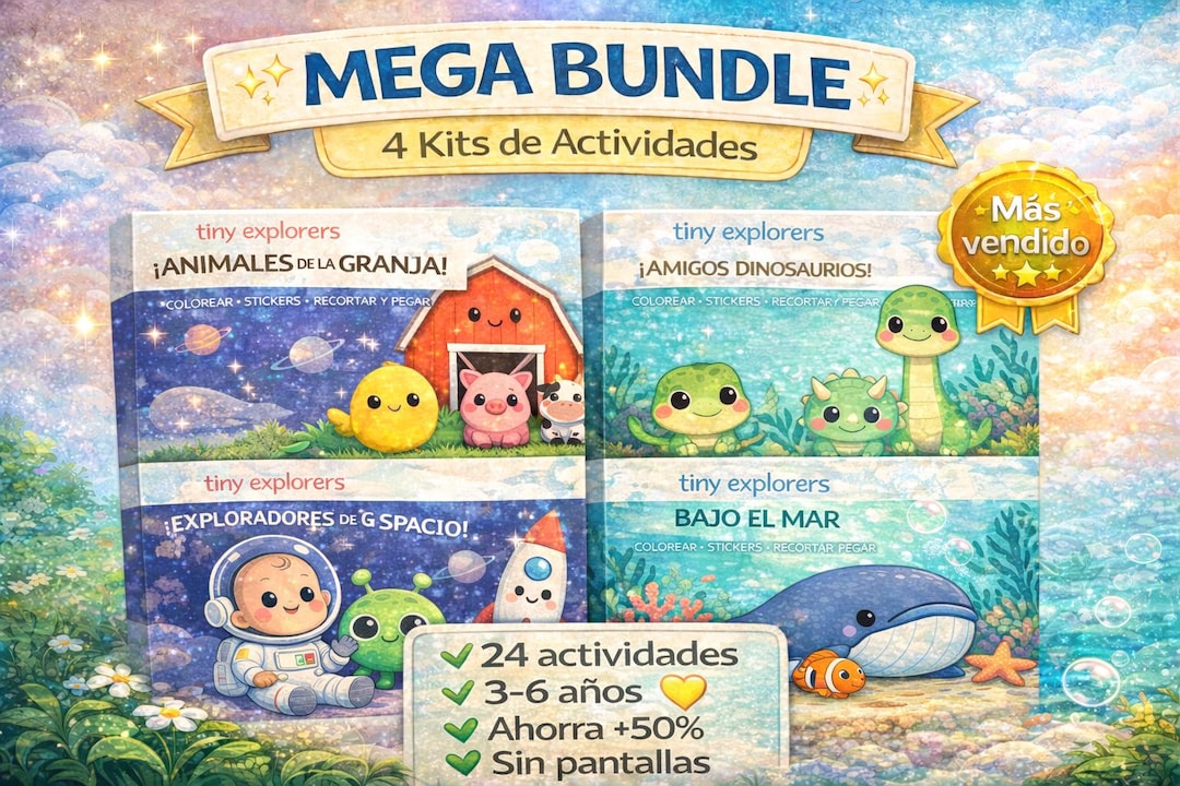 MEGA BUNDLE Printable Children's Activity Kits | 4 Themes | 24 ...