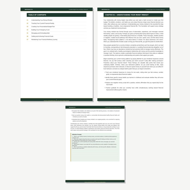 Complete Budget Finance Workbook | Money Management Planner With ...