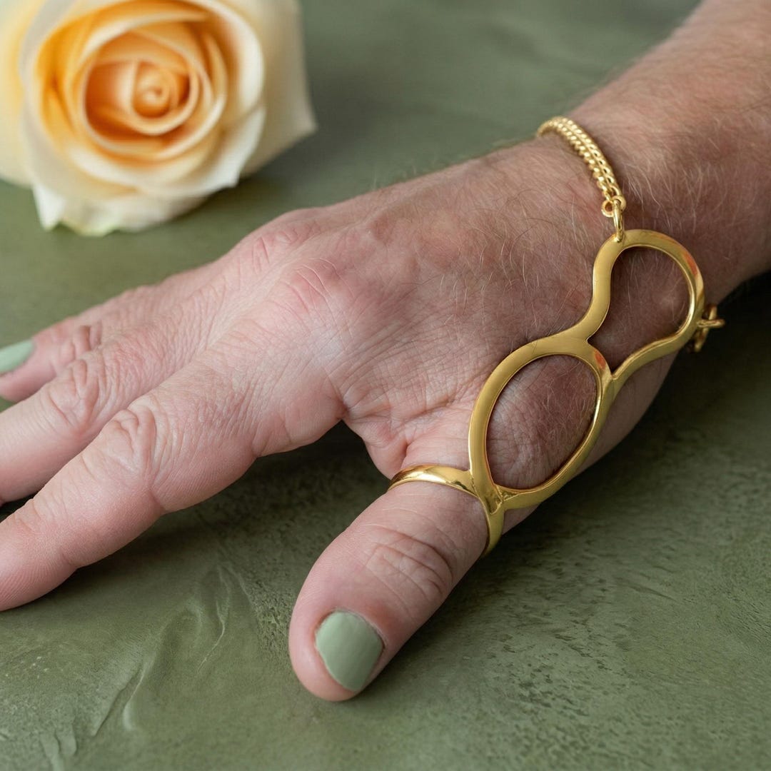 Gold CMC Thumb Splint Bracelet - Arthritis & EDS Joint Support Jewelry ...