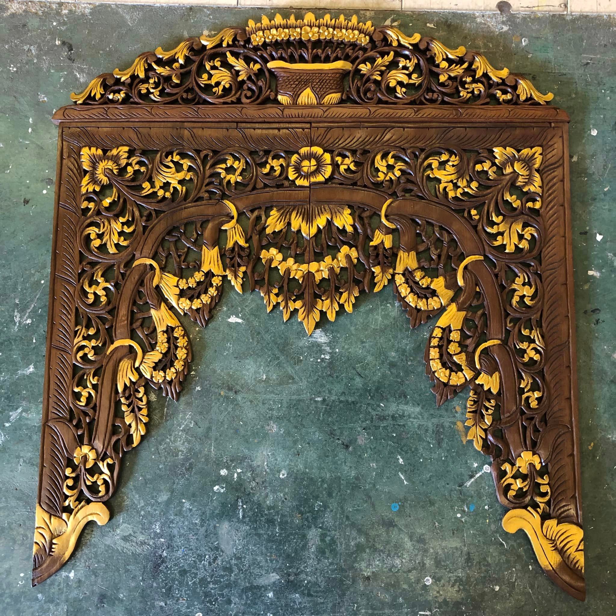 Custom Arch 36" Wall Art Hanging, Carved Wood Above the Entrance, Large ...