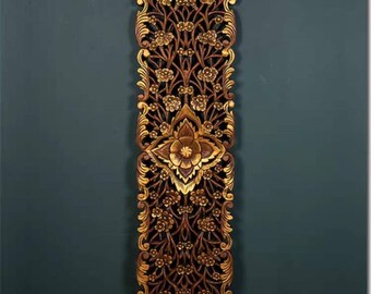 Hand Carved Wood Panel Wall Mounted Hanging Home Decorative | Etsy