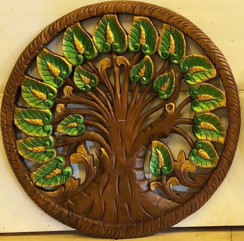 Tree of Life Wood Carving Bodhi Tree Wall Art Hanging Wood - Etsy