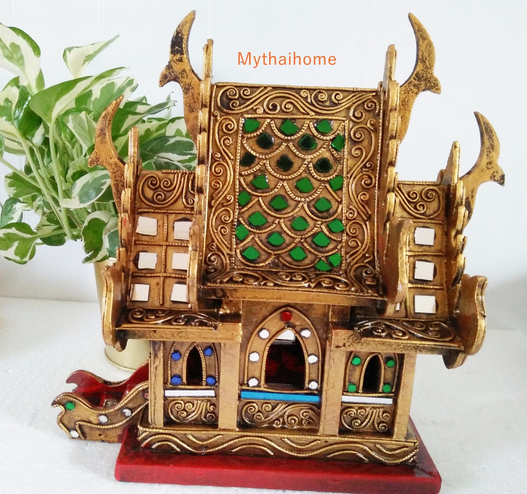 Thai Spirit House Large,shrine Spirit House, Thai Temple House Craft ...