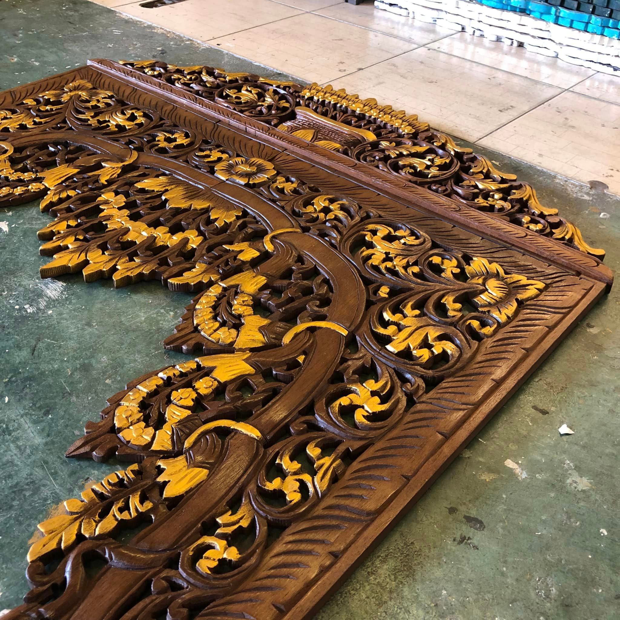 Custom Arch 36" Wall Art Hanging, Carved Wood Above the Entrance, Large ...