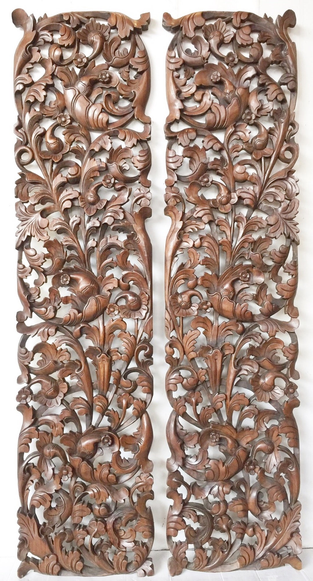 Extra Large Wood Panel Hanging Natural Wall Art Flower Wooden Sculpture ...