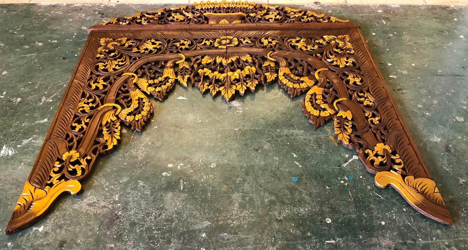 Custom Arch 36" Wall Art Hanging, Carved Wood Above the Entrance, Large ...