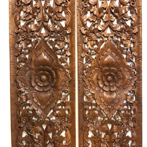 Extra Large Wood Panel Hanging Natural Wall Art Flower Wooden - Etsy