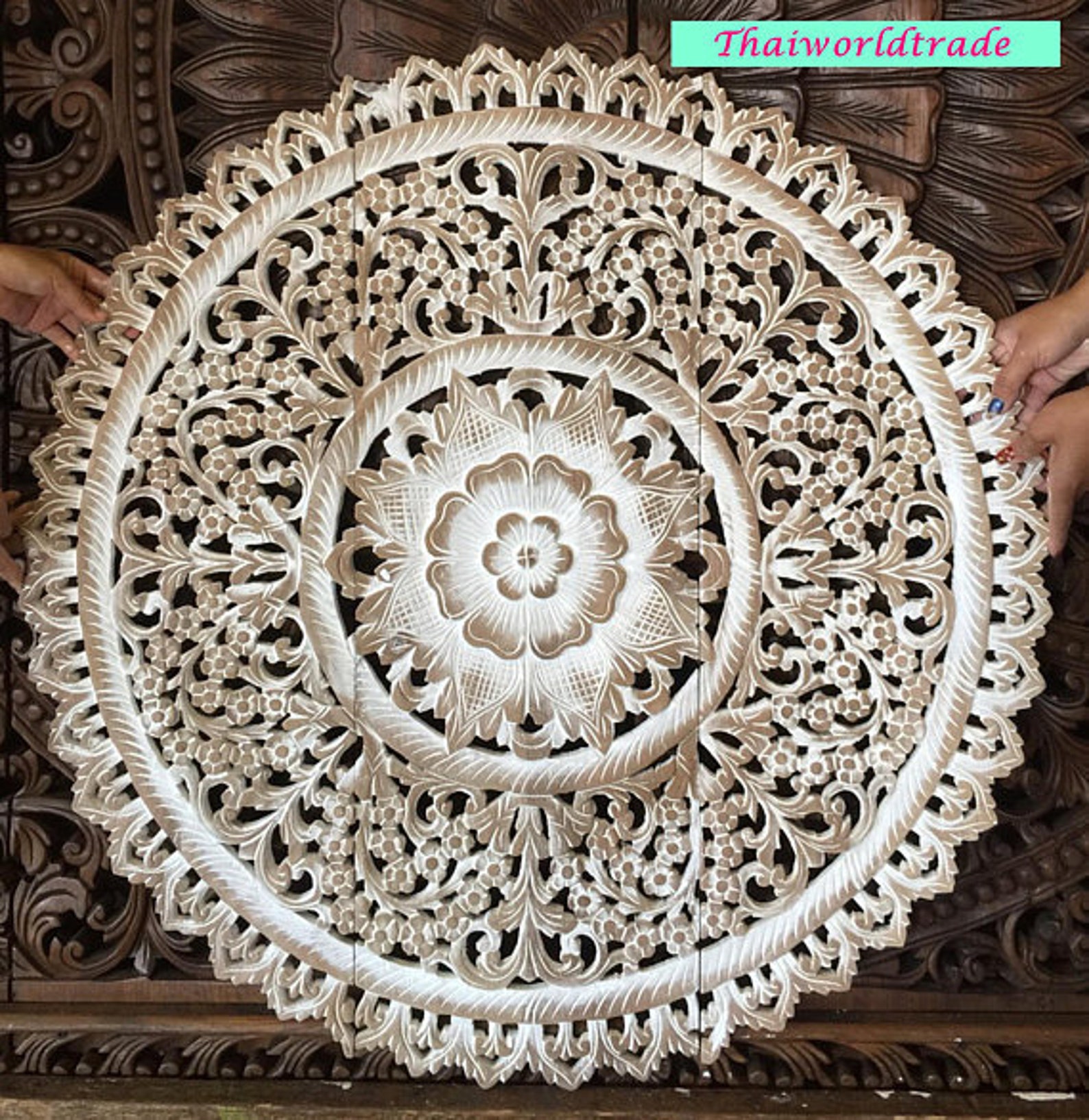 Natural Large Round White Queen Bed Headboard 35 - Etsy