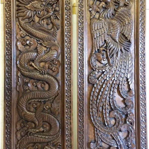 Carved Dragon Door - Etsy