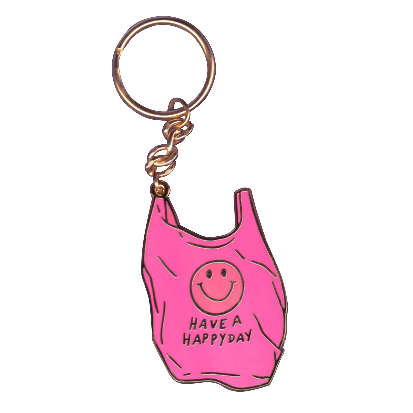 Happy Trash Keychain Gold Plated Hard Enamel - Etsy