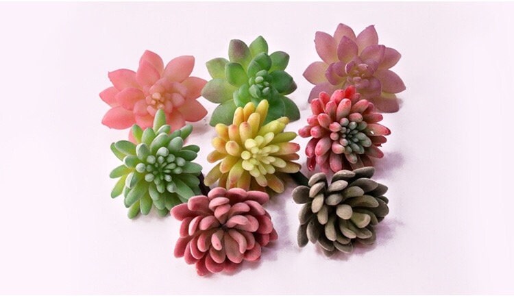 Set of 8 Fake succulentfaux plantsfake cactusartificial | Etsy