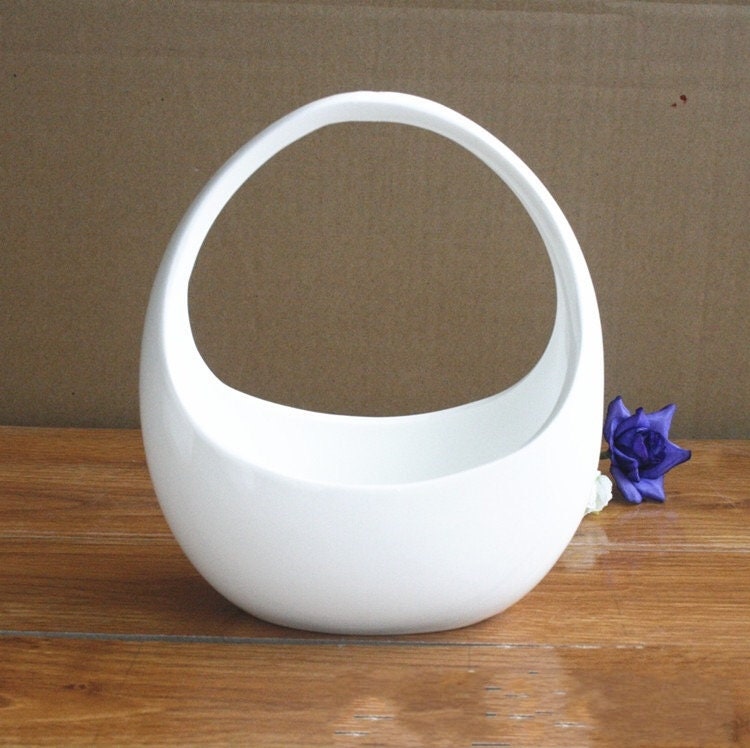 White Handcrafted Hanging Ceramic Wall PlantersWall Hanging | Etsy