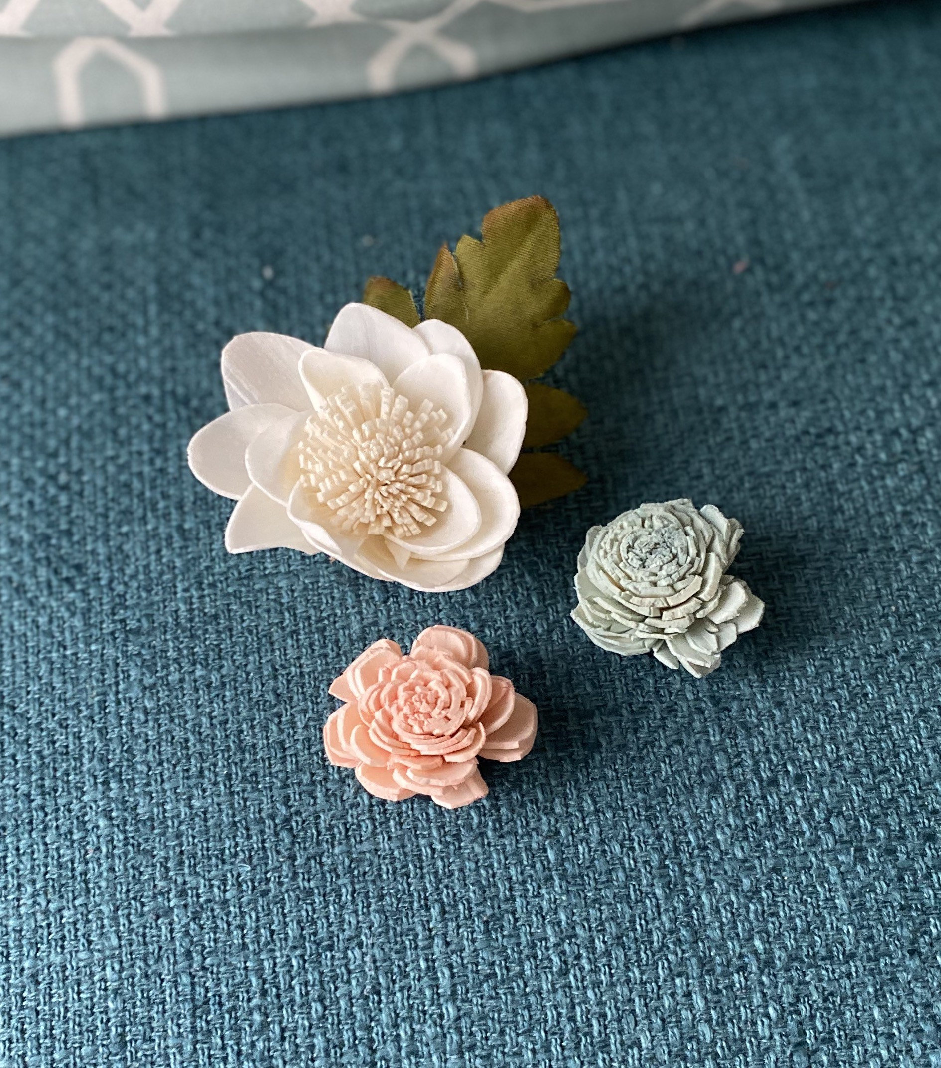 Set of 3 Flower Magnets Wooden Flowers Floral Refrigerator | Etsy