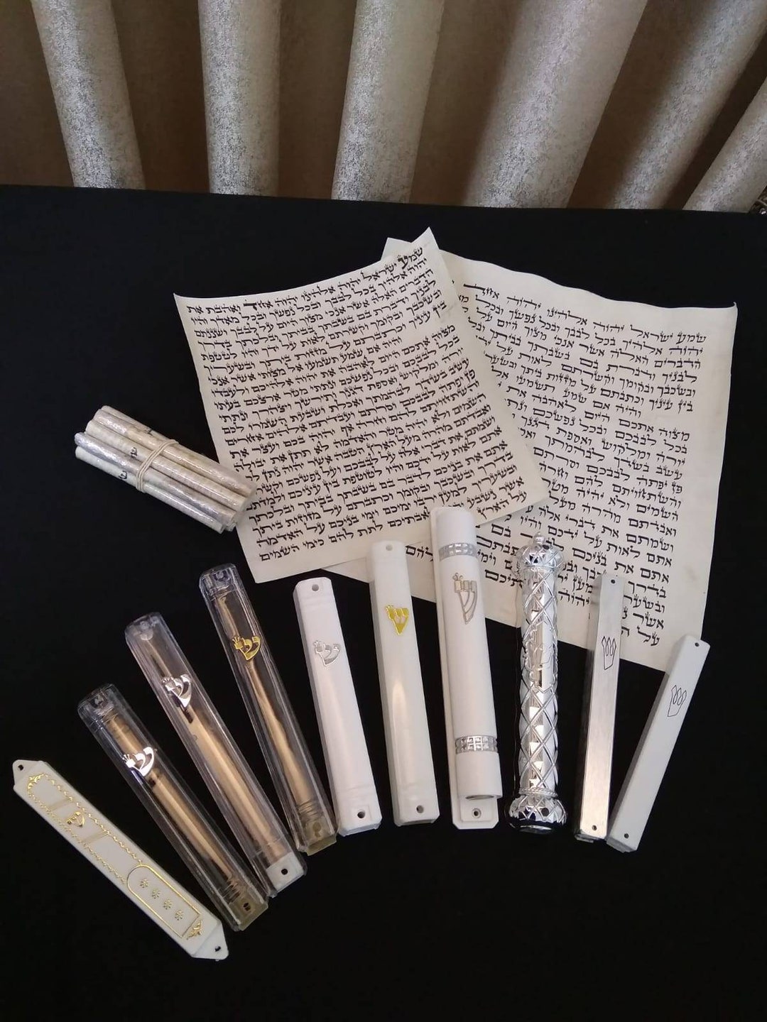 Kosher Mezuzah Scroll: Parchment Shema, Elegant Hebrew Script (6cm-15cm ...