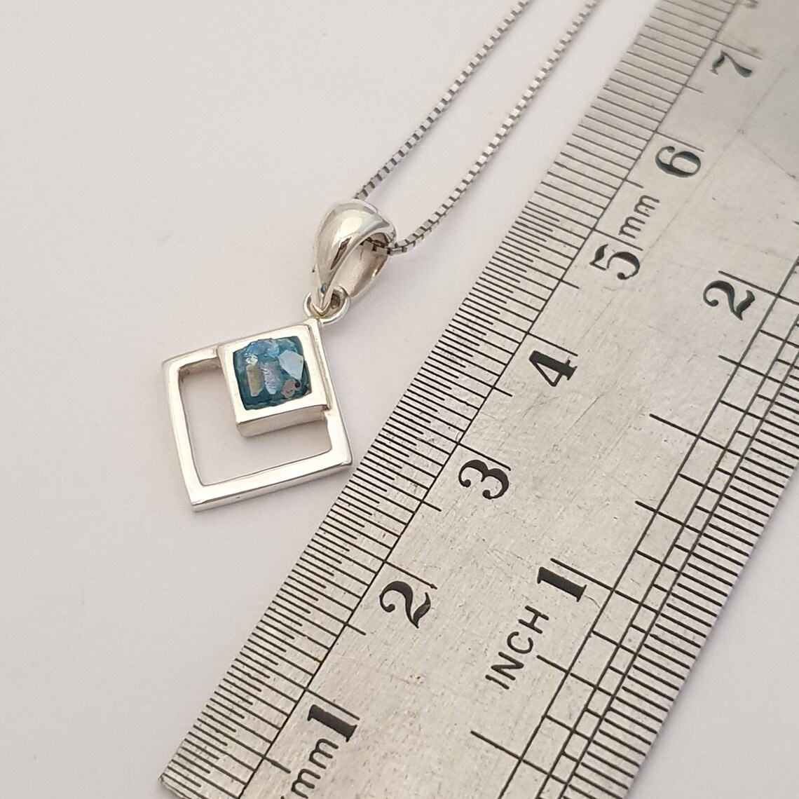 SALE Ancient Roman Glass Sterling Silver Rhombus - Etsy