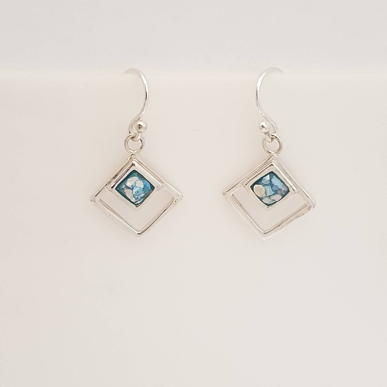 SALE Ancient Roman Glass Sterling Silver Rhombus - Etsy