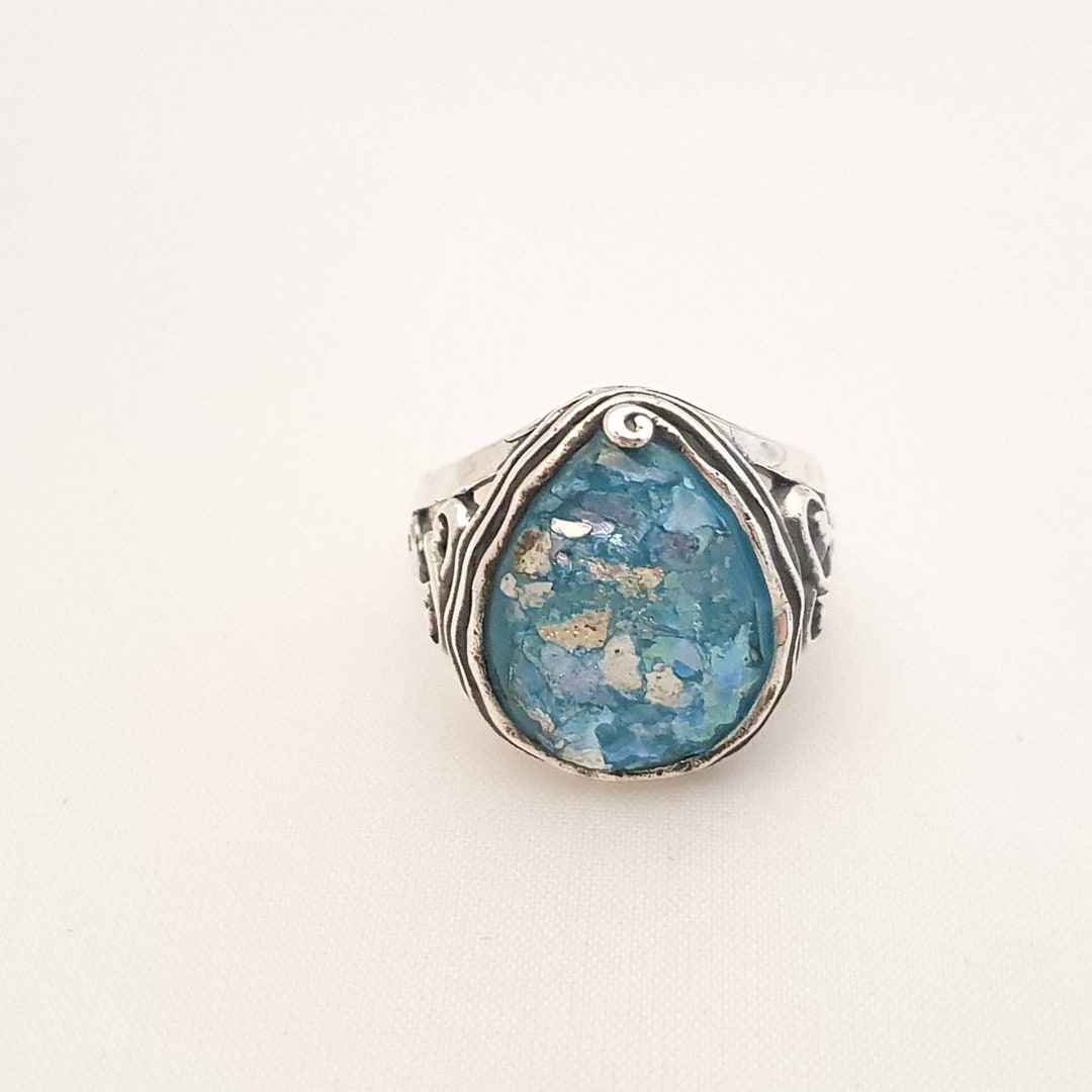Roman Glass Ring ,roman Glass Jewelry,israeli Designed Ring,ancient ...