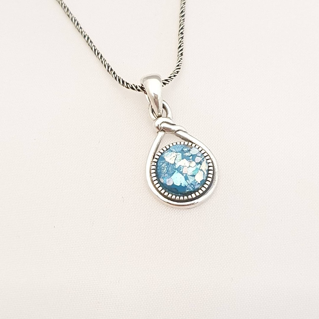Roman Glass Pendant ,roman Glass Jewelry , Silver Roman Glass Pendant ...