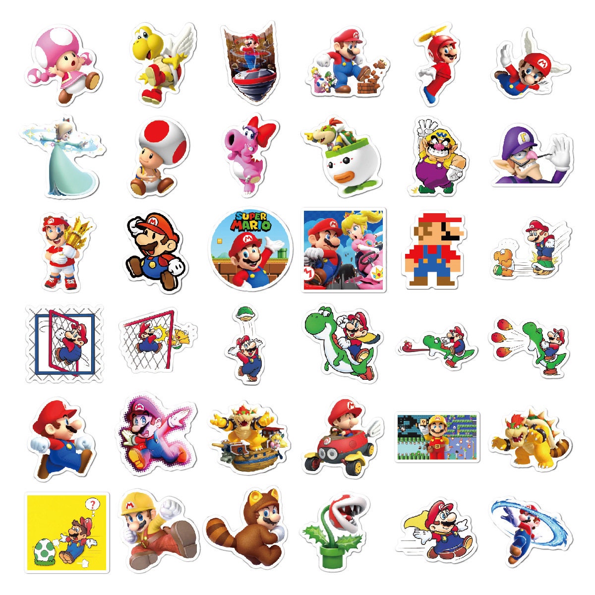 no repeat 40 or 100 pieces Super Mario washi sticker flakes Stickers ...