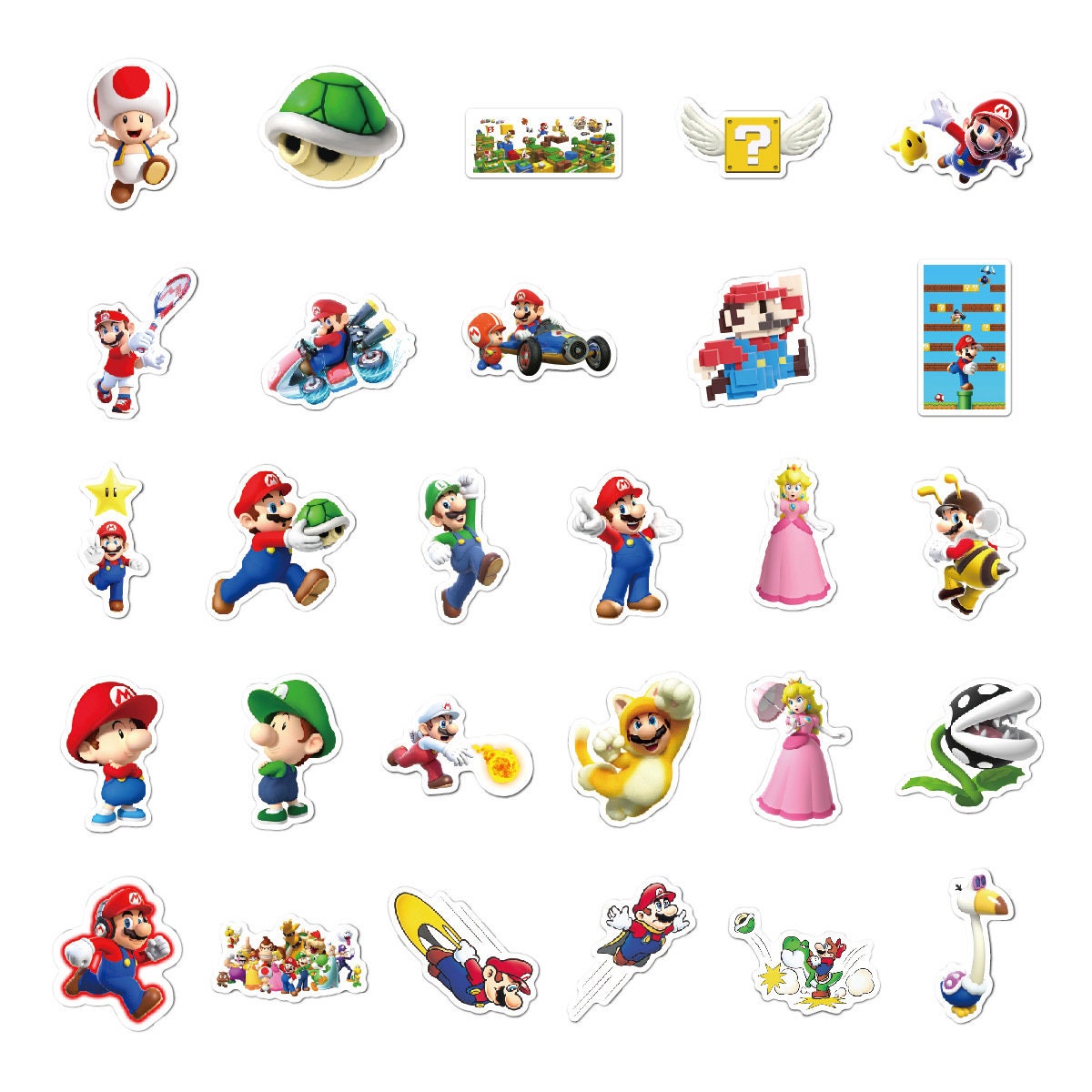 no repeat 40 or 100 pieces Super Mario washi sticker flakes Stickers ...