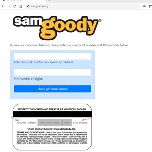 Sam Goody Prank Gag Gift Card - Birthdays Christmas Graduation Gag Gift ...