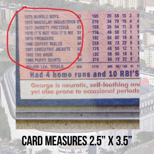 Seinfeld George Costanza 1984 Yada Yada Retro Style Baseball Card ...