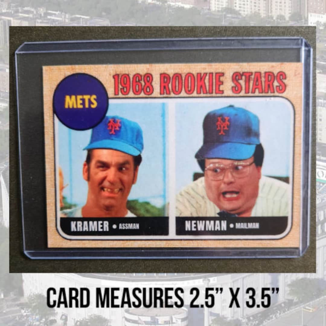 Kramer and Newman 1968 Retro Vintage Style Baseball Card NY Parody Art ...