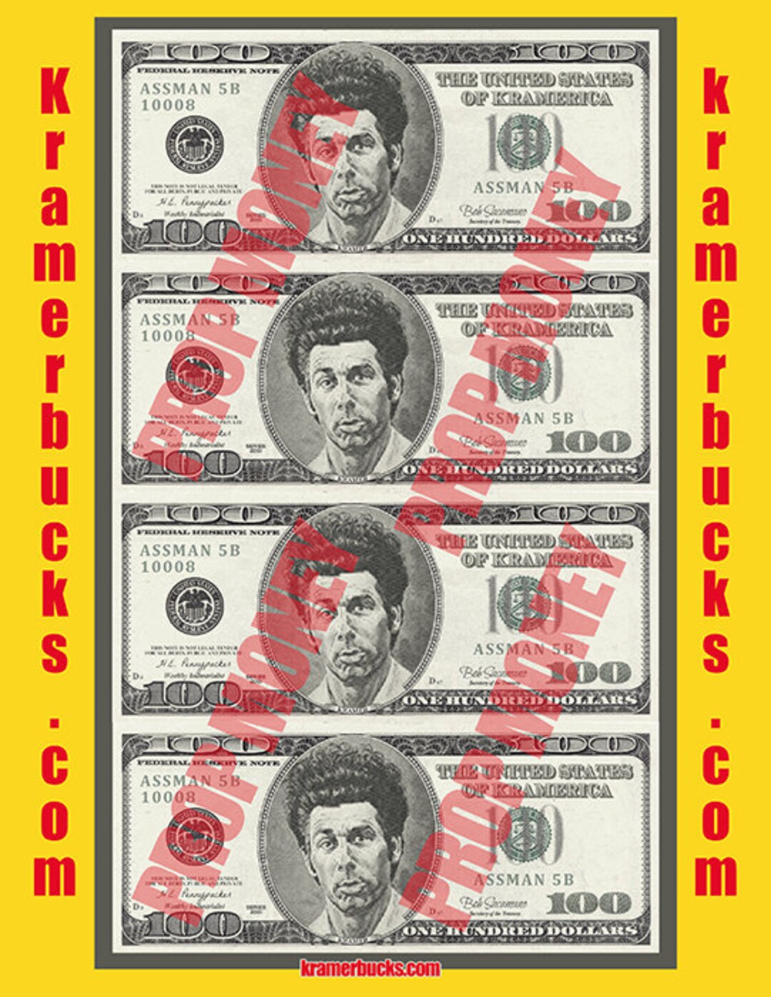 Kramerica Money! Downloadable! Great for Seinfeld Fans, George Costanza ...