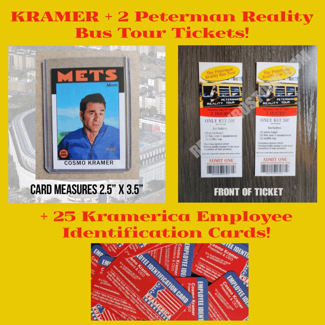 Seinfeld Kramer 1986 Retro Style Baseball Card New York Art ACEO + 2 ...