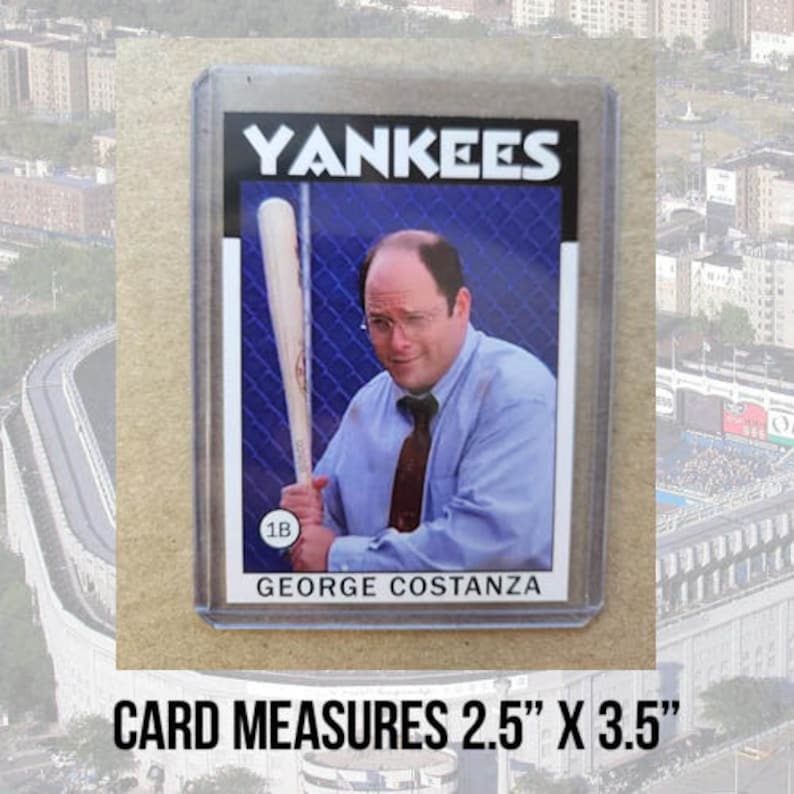 Seinfeld George Costanza 1986 Retro Style Baseball Card New York Parody ...