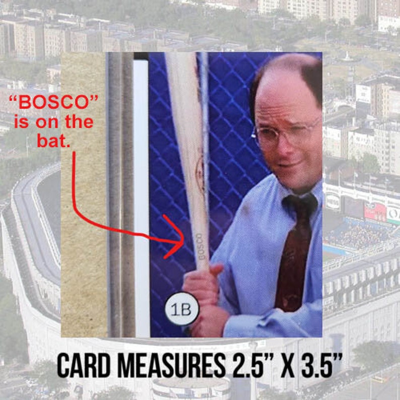 Seinfeld George Costanza 1986 Retro Style Baseball Card New York Parody ...