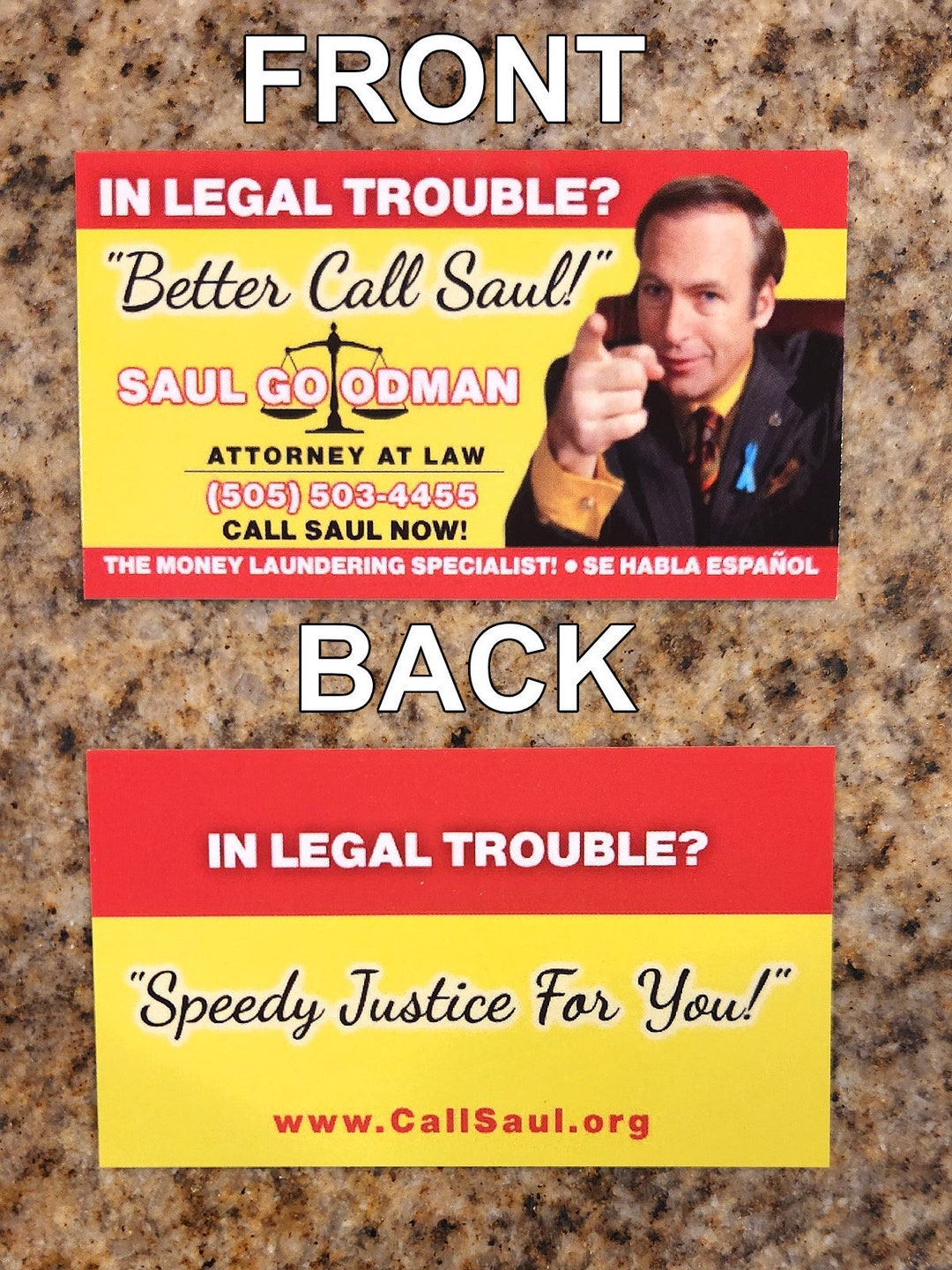 You Get 25! Breaking Bad - Saul Goodman "better Call Saul" Business ...