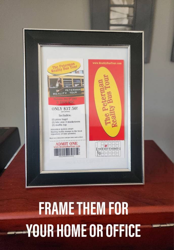 Two Peterman Reality Bus Tour Tickets Seinfeld George Costanza, Parody ...