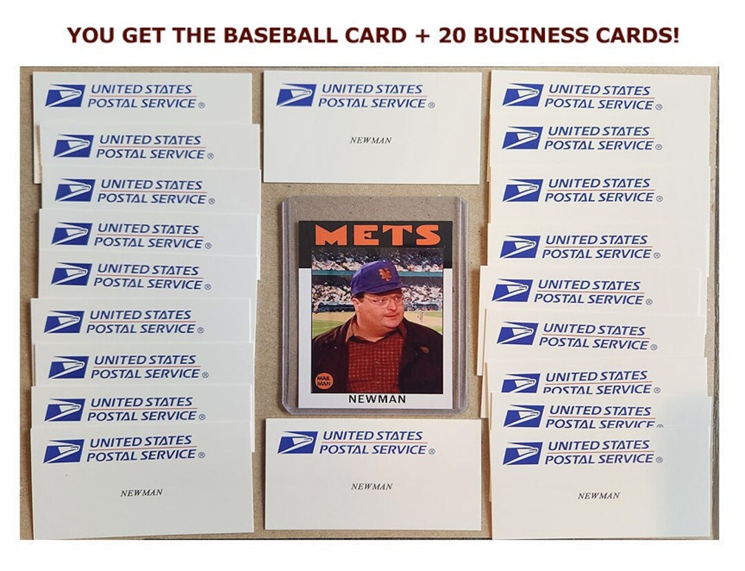 Seinfeld Newman 1986 Retro Style Baseball Card 20 Business Cards NY Art ...