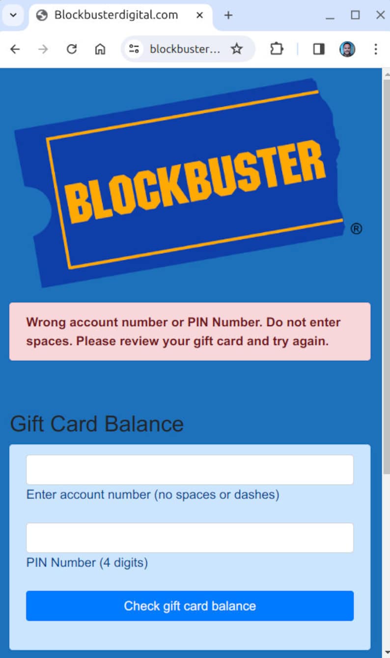 Blockbuster Prank Gag Gift Cards (4), Great for Birthdays Christmas ...