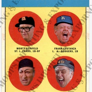 Seinfeld Costanza 1963 Retro Vintage Style Baseball Card NY Parody Art ...