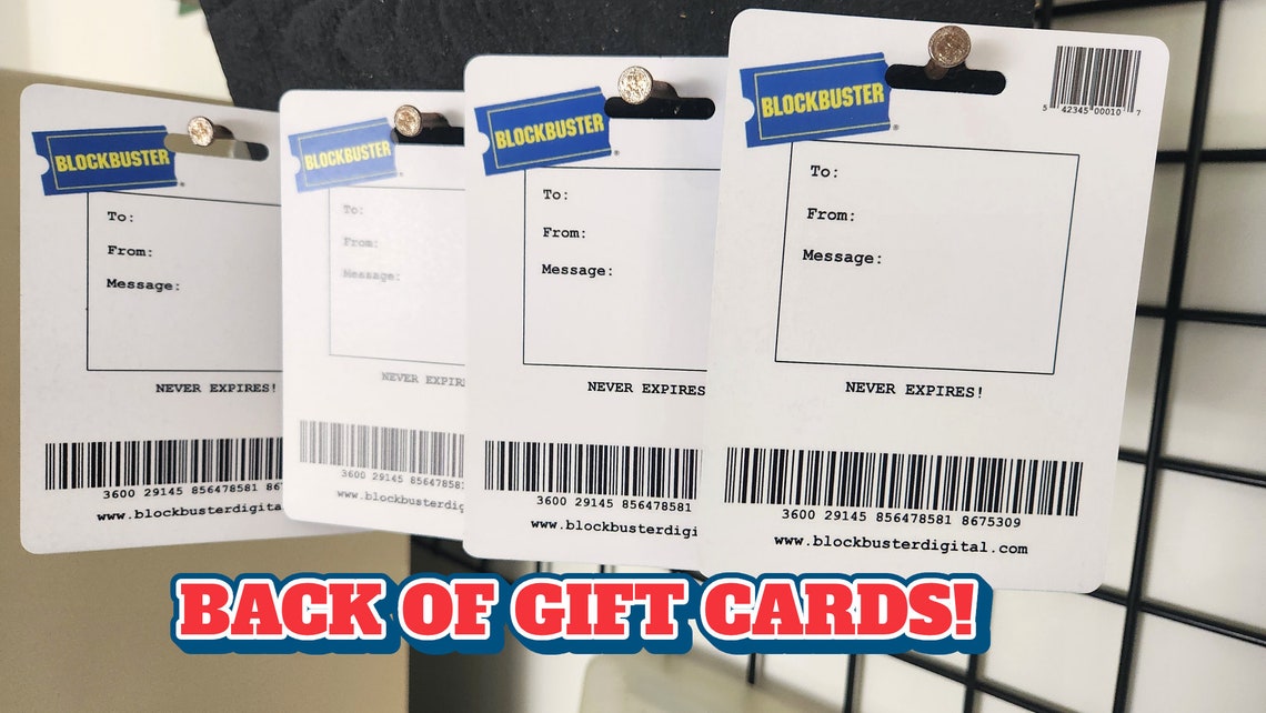 Blockbuster Prank Gag Gift Cards (4), Great for Birthdays Christmas ...