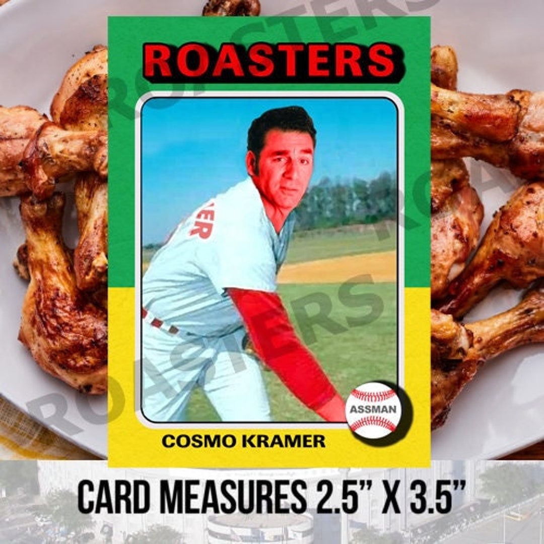 1970's Retro Seinfeld Costanza Kramer Baseball Card Roasters Parody Art ...