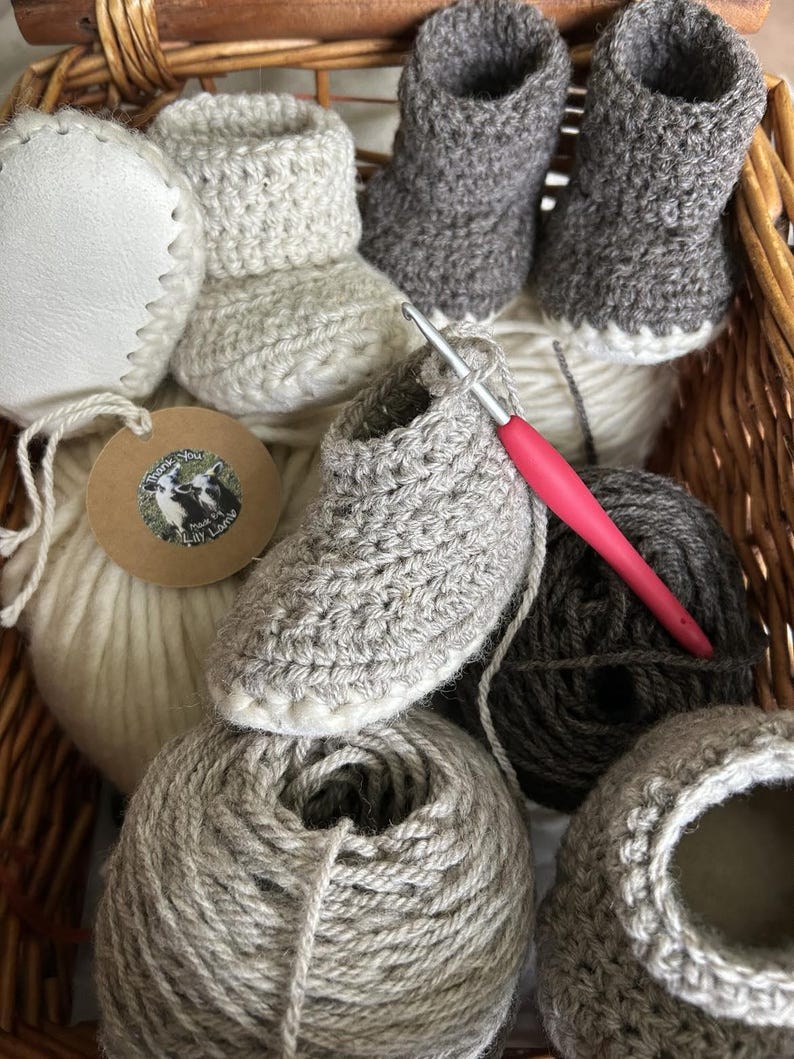 Clan FRASER - Scottish Wool & Sheepskin Baby Booties - Optional Tartan ...