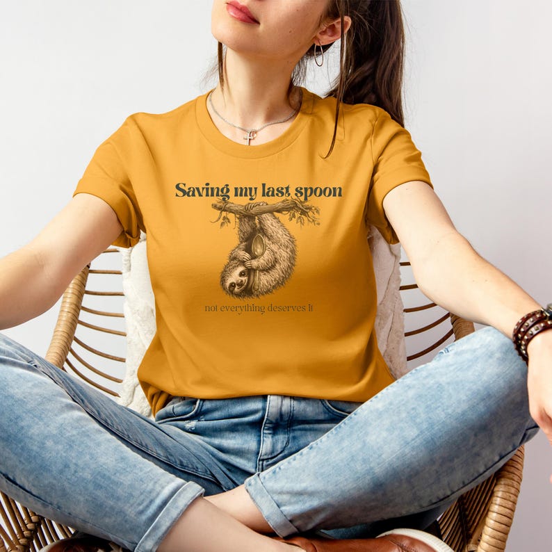 Sloth Tee, Chronic Illness Awareness Shirt, Mental Health Support ...