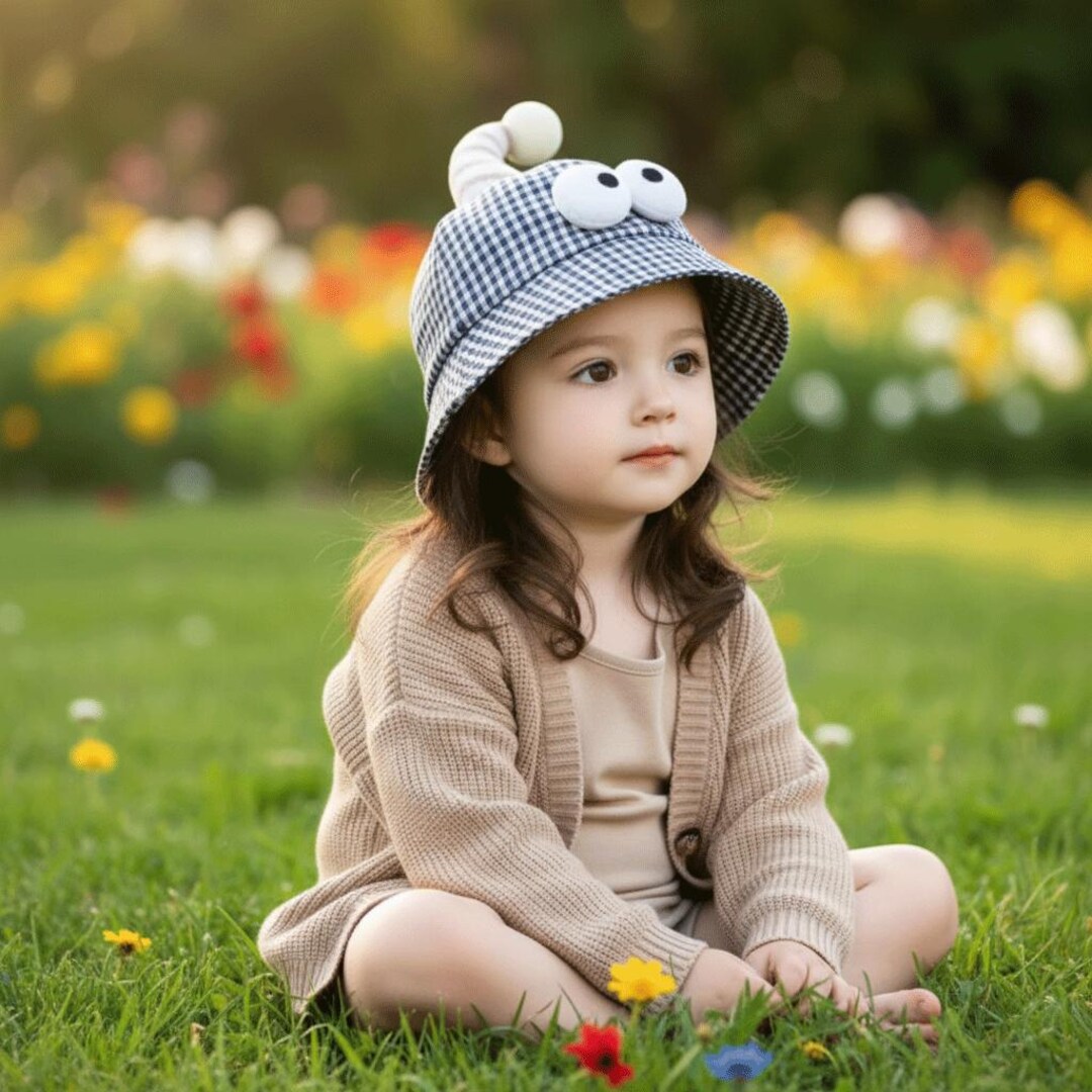 Funny Kids Sun Hat Cute Cartoon Bucket Hat for Boys Girls Breathable ...