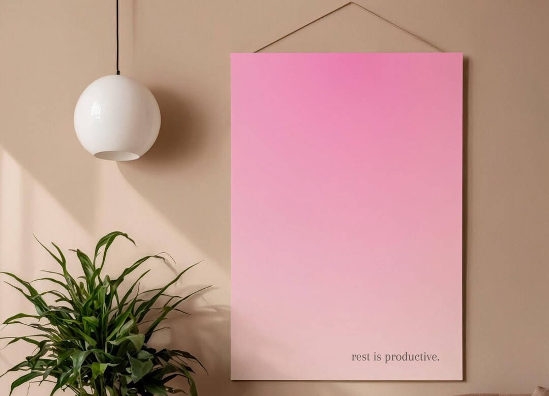 Rest is Productive Printable Poster - Self Care Wall Art - Mental ...
